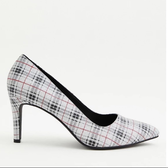 torrid | Shoes | Torrid Red Black White Sparkly Plaid Pump | Poshmark